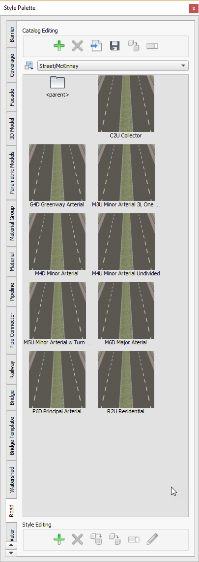 InfraWorks Typical Road Section Styles
