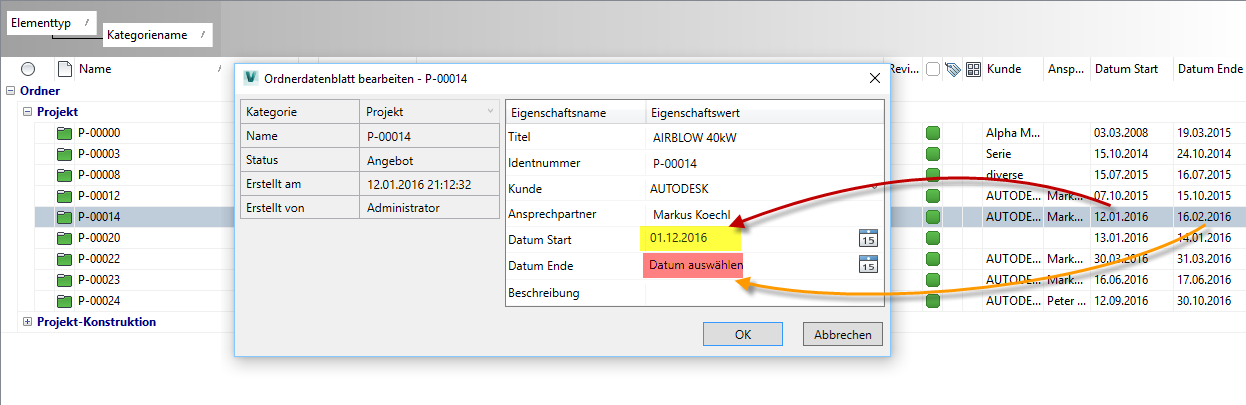 Vault Data Standard - Format Date in Category Properties Grid