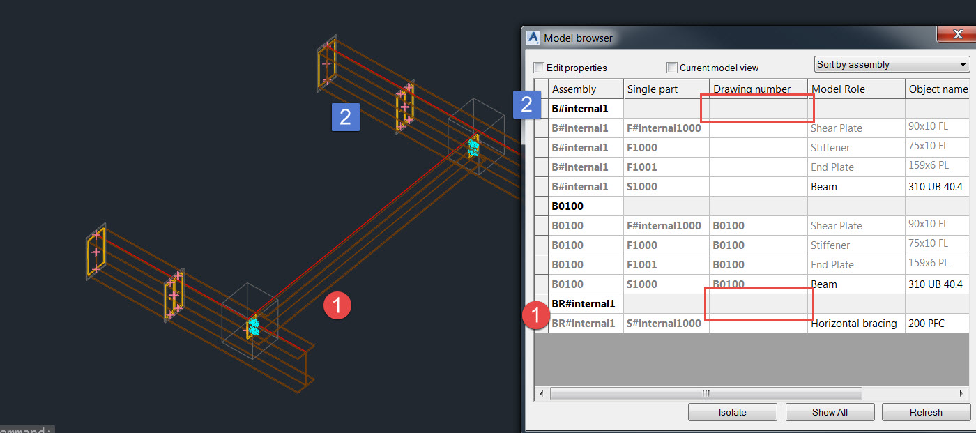 Advance Steel - Part D - Assembly / Part Split