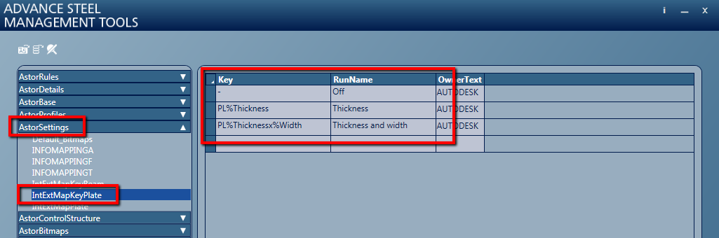 Advance Steel: Tokens for “Internal name” rules (Mapping objects names)