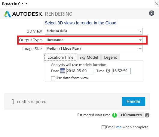 Generate realistic BIM photometric information