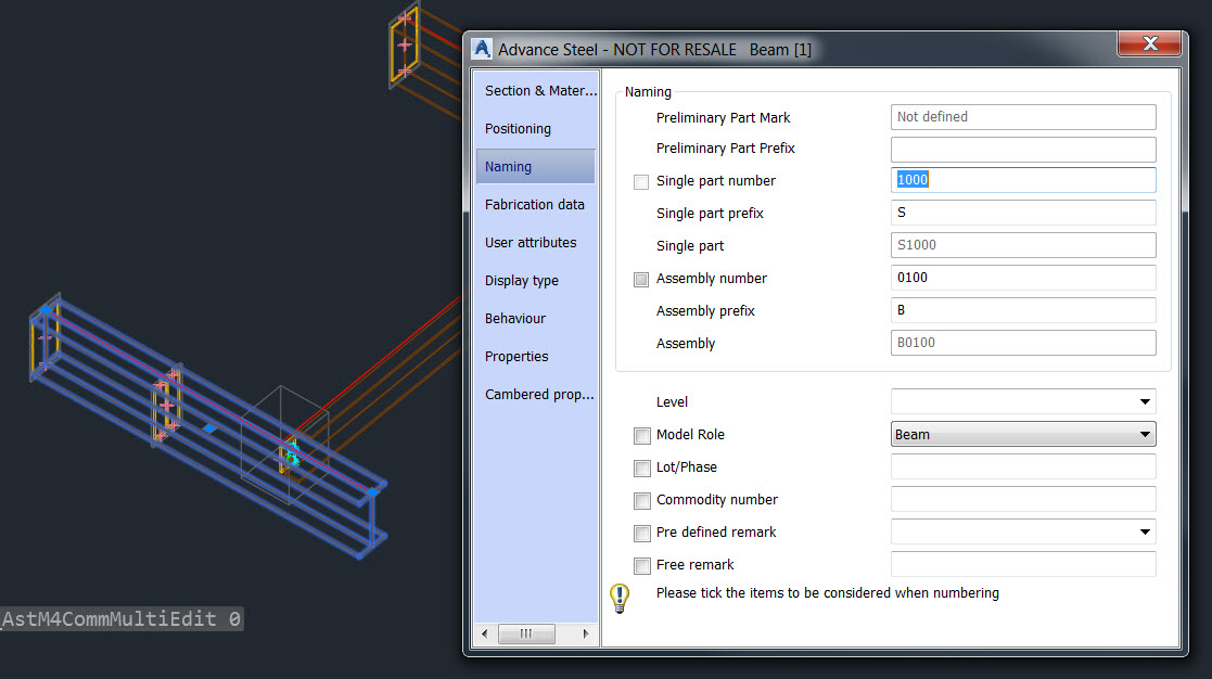 Advance Steel - Part D - Assembly / Part Split