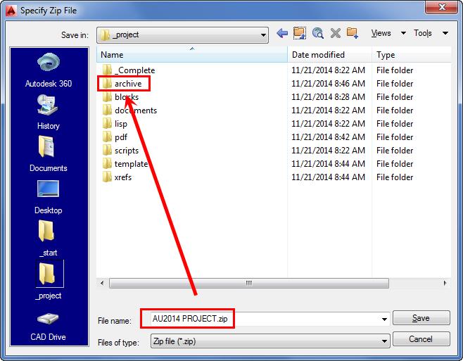 Archiving your design package with the SSM in AutoCAD