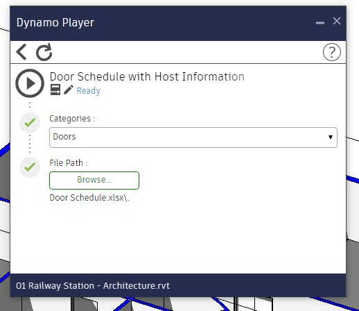 Data extraction from a BIM model