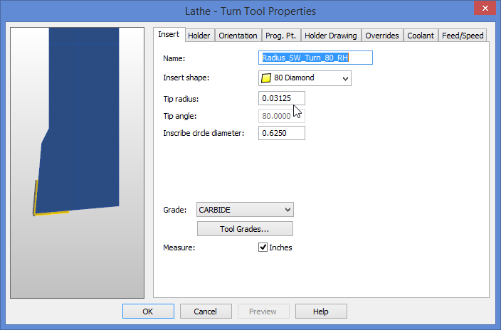 Tool Nose Radius compensation in FeatureCAM