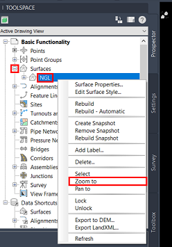 Civil 3D interface and functionality part two
