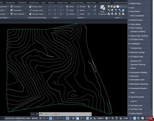 Civil 3D interface and functionality part two