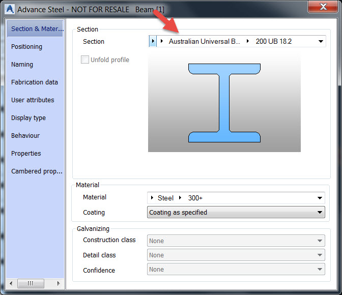 Advance Steel - How to modify the default Material Grade / Type of your ...