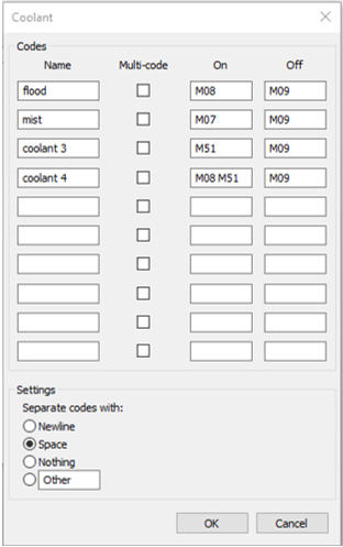 Changing Coolant Codes