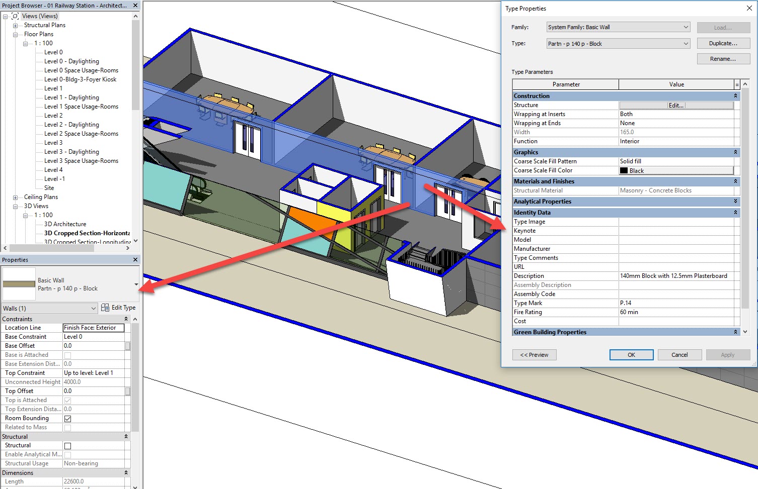 Data extraction from a BIM model