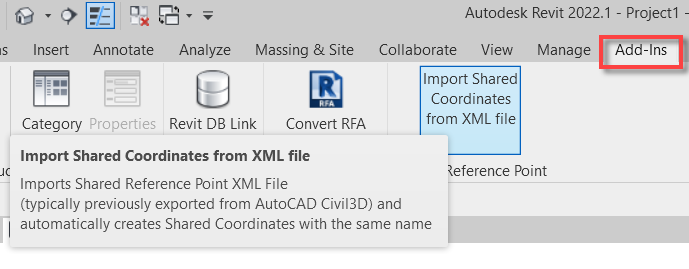 Using GIS Coordinates between Civil 3D and Revit