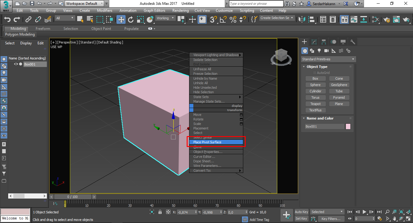 3Ds Max 2017 Place Pivot Surface (PPS) Kullanımı - Autodesk Community