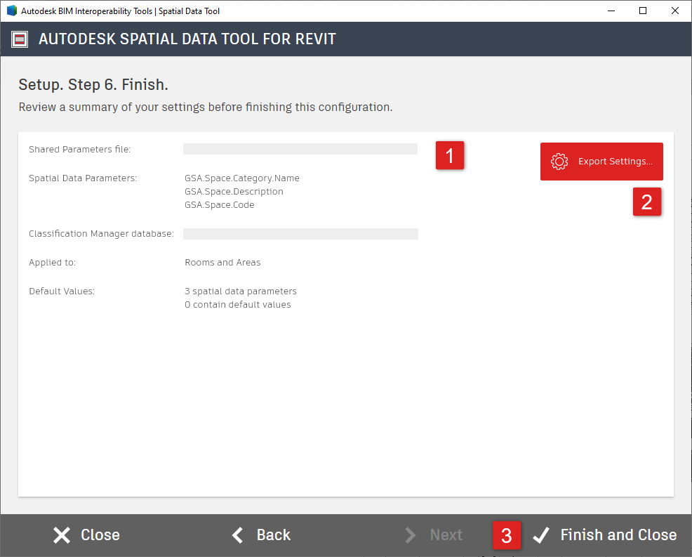 Spatial Data Tool for Revit – Setup