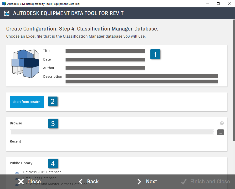 Equipment Data Tool – Create Configuration