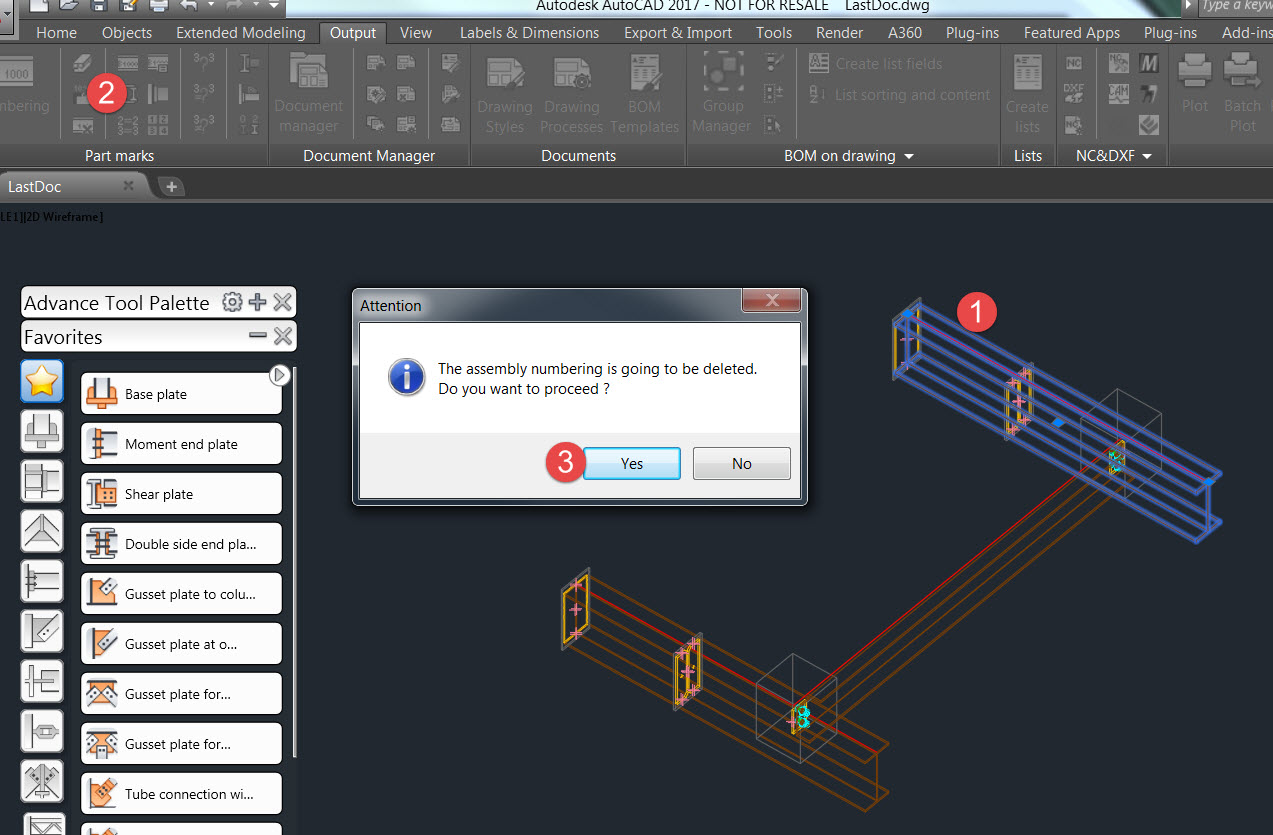 Advance Steel - Part D - Assembly / Part Split