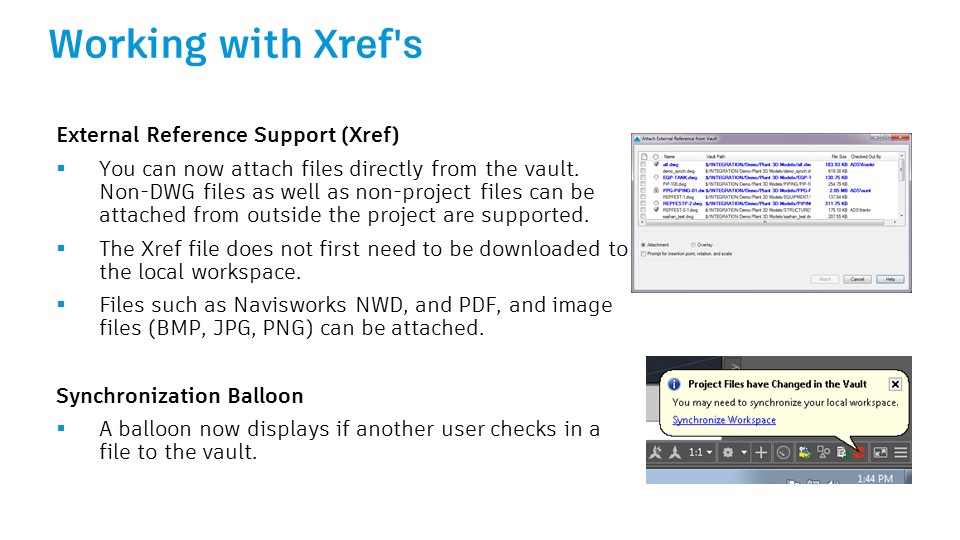 Plant-Vault User Task 4 - Working with Xref's